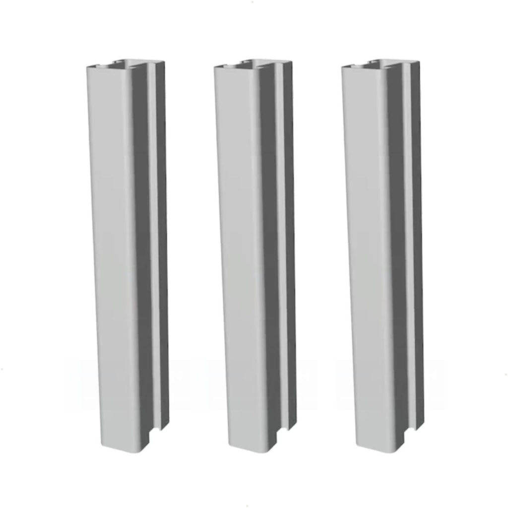 Aluminium montagebalk voor afwerkplank (3 stuks) - Buitenpaneel